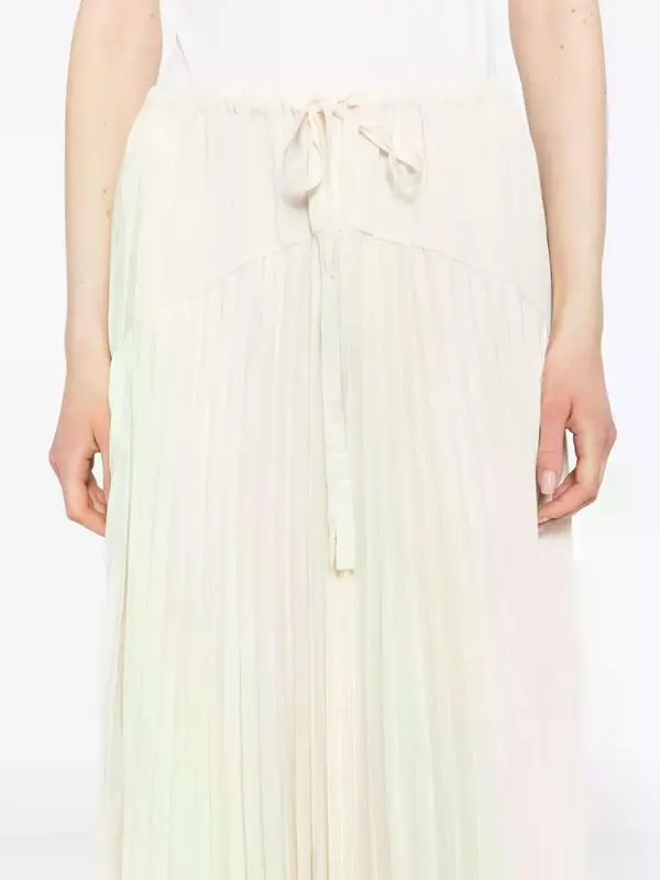 Vince Pleated Tiered Skirt - Neutrals