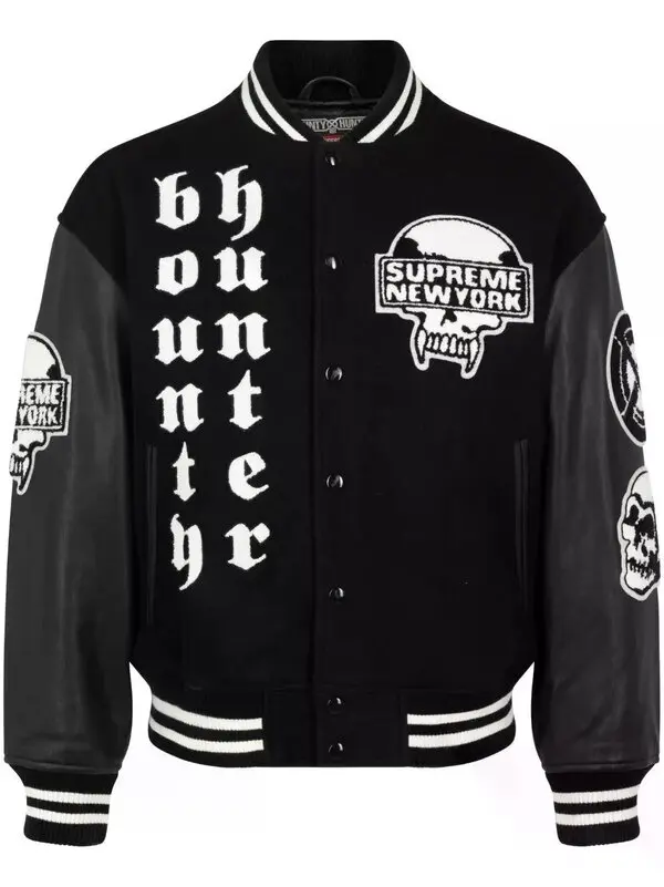Supreme Bounty Hunter Varsity Jacket - Black