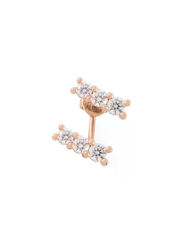 ALINKA 18kt Rose Gold Lara Diamond Right Earring - Metallic