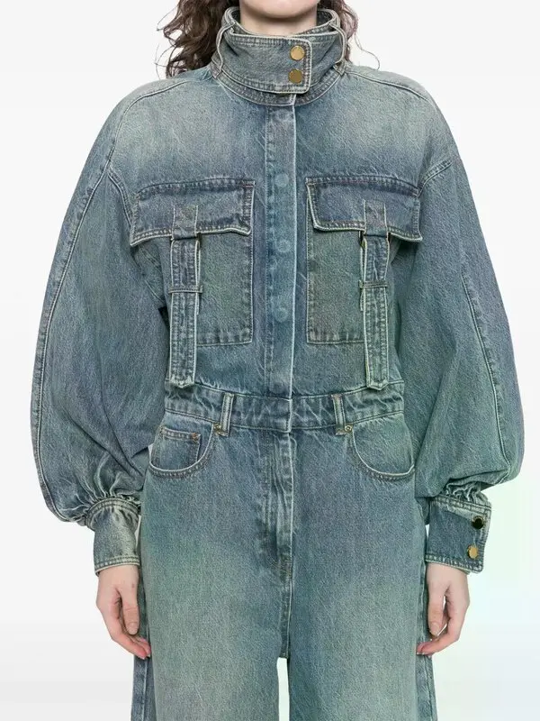 Zimmermann Neptune Cotton Denim Jumpsuit