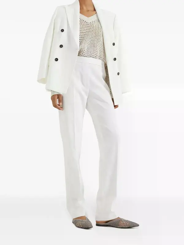 Brunello Cucinelli Monili-embellished Suede Mules
