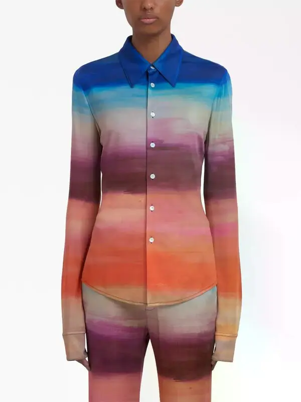 Marni Gradient Effect Long Sleeve Shirt