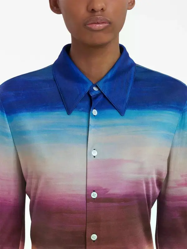 Marni Gradient Effect Long Sleeve Shirt