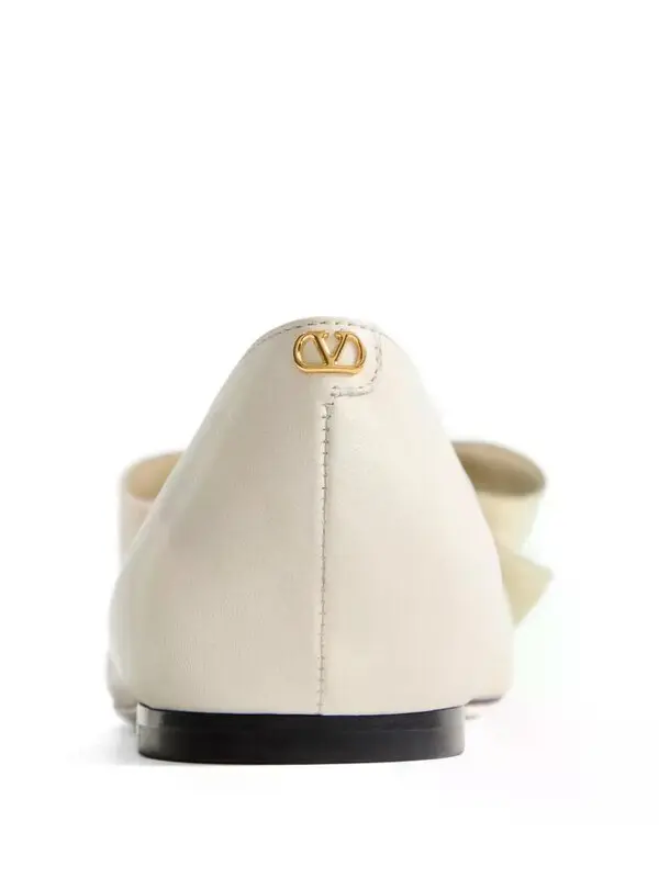 Valentino Garavani Kidskin Ballerina Flat With Bow Detail