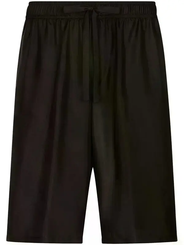 Dolce & Gabbana Embroidered Silk Track Shorts
