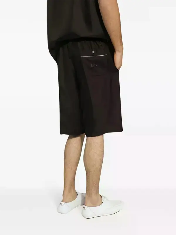 Dolce & Gabbana Embroidered Silk Track Shorts