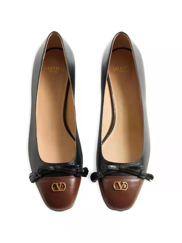 Valentino Garavani Kidskin Ballerina Flats - Black