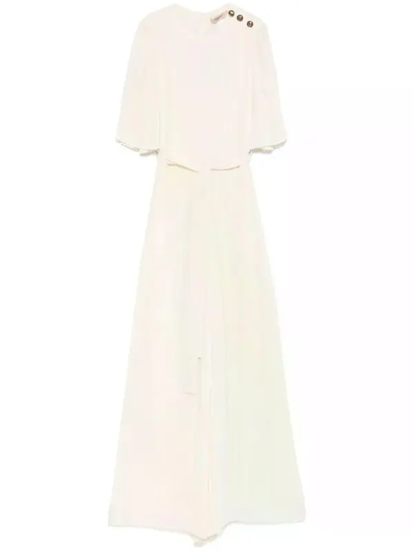 TWINSET Crepe Georgette Jumpsuit - Neutrals