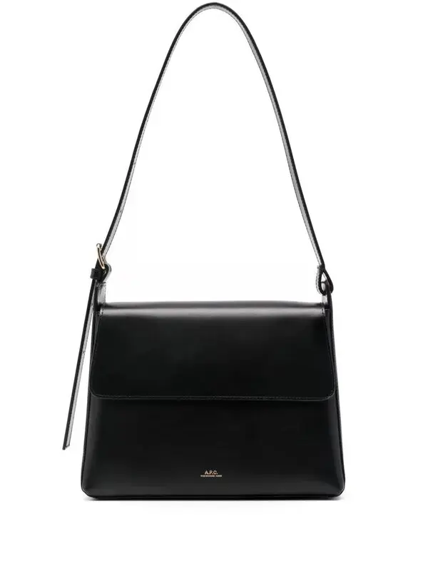 A.p.c. Virginie Leather Shoulder Bag - Black