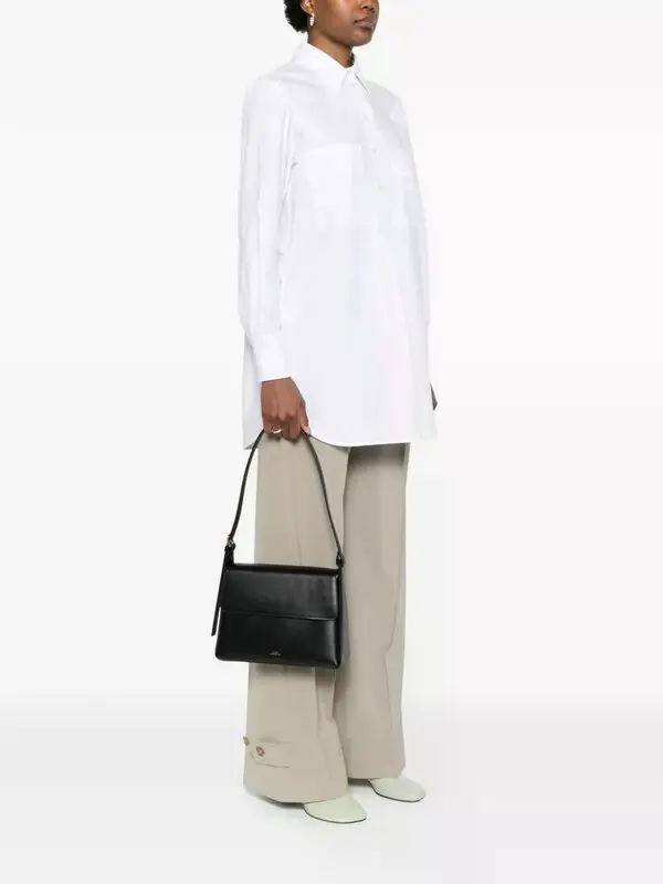 A.p.c. Virginie Leather Shoulder Bag - Black