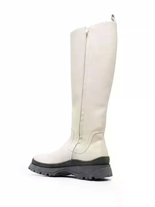 Staud Side Zip Leather Boots