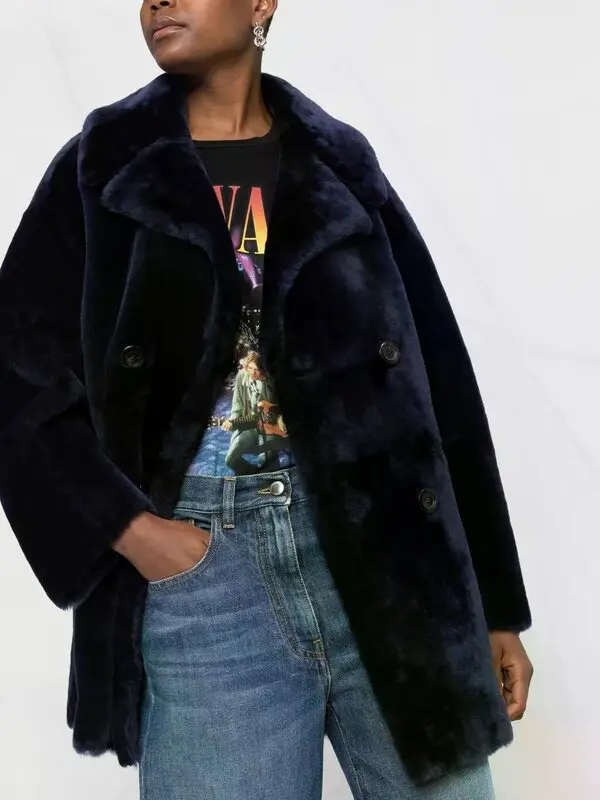 BLANCHA Double-breasted Shearling Jacket