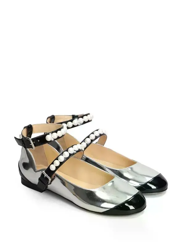 Mach & Mach Panelled-design Ballet Flats