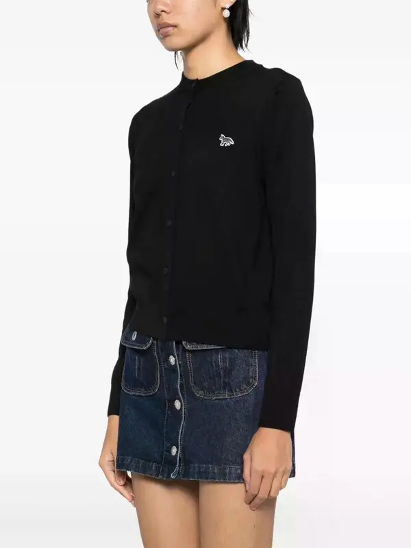 Maison Kitsuné Knitted Cardigan-coat - Black