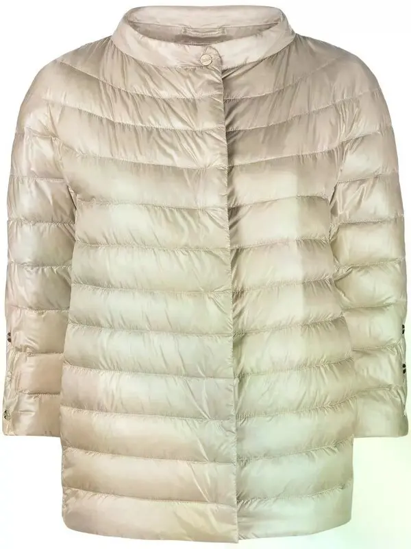 Herno Quilted Mock-neck Puffer Jacket - Neutrals