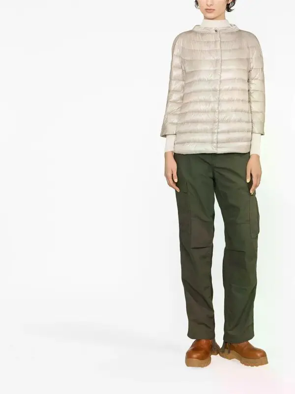 Herno Quilted Mock-neck Puffer Jacket - Neutrals