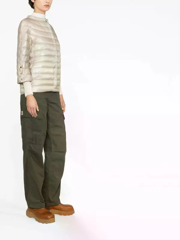 Herno Quilted Mock-neck Puffer Jacket - Neutrals