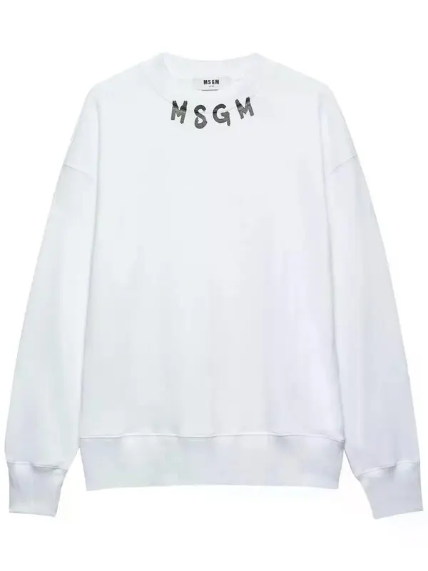 MSGM Logo-print Cotton Sweatshirt