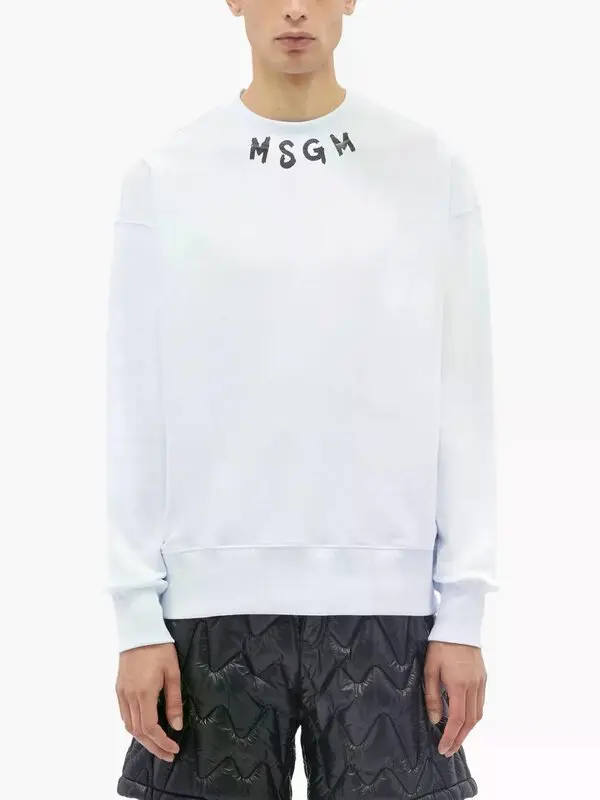 MSGM Logo-print Cotton Sweatshirt