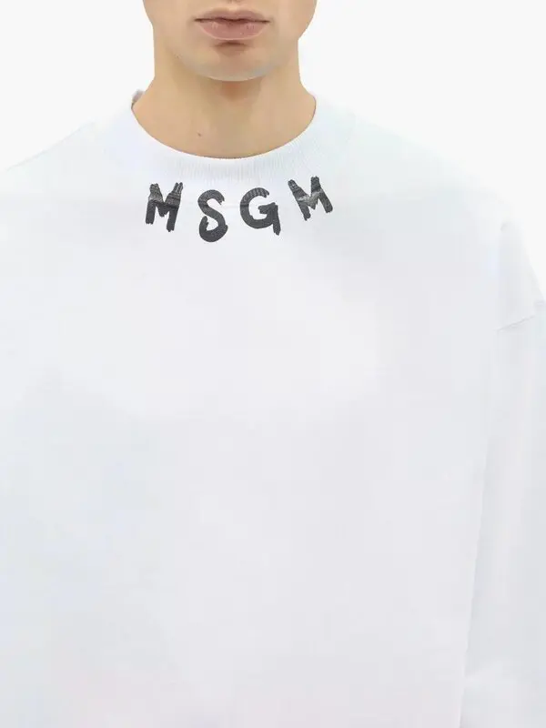 MSGM Logo-print Cotton Sweatshirt