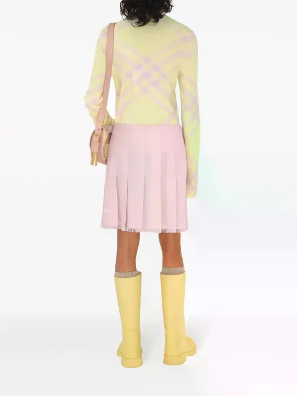 Burberry Check-pattern Ribbed Jumper