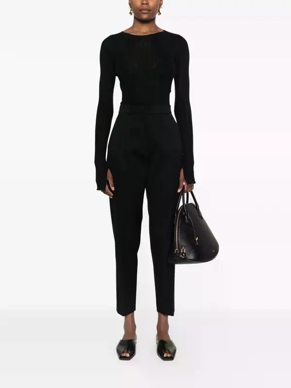 LANVIN Tailored Tapered Wool Twill Trousers