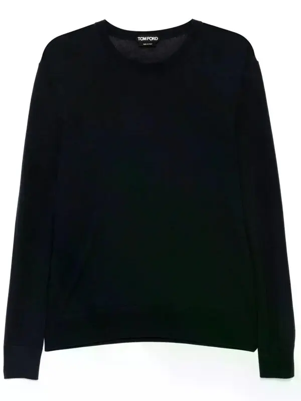 TOM FORD Wool Crew Neck Jumper - Blue