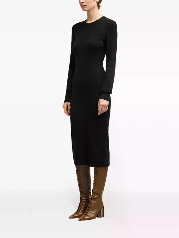 AMI Paris Pointelle Knit Midi-dress