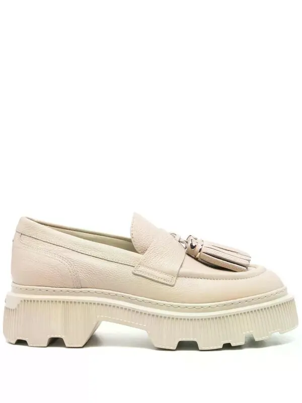 Santoni Chunky Leather Loafers