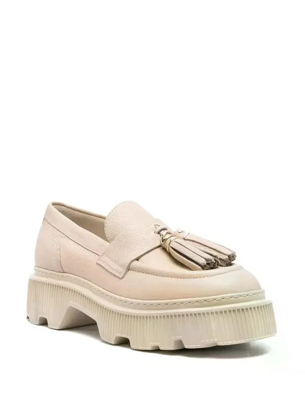 Santoni Chunky Leather Loafers