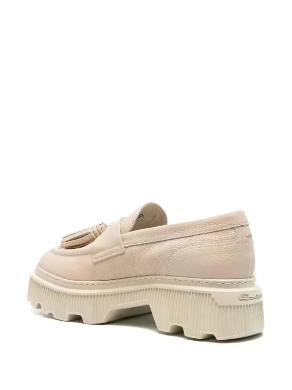 Santoni Chunky Leather Loafers
