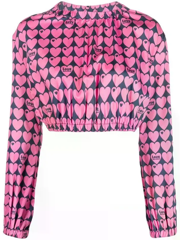Moschino Heart-print Cropped Blouse