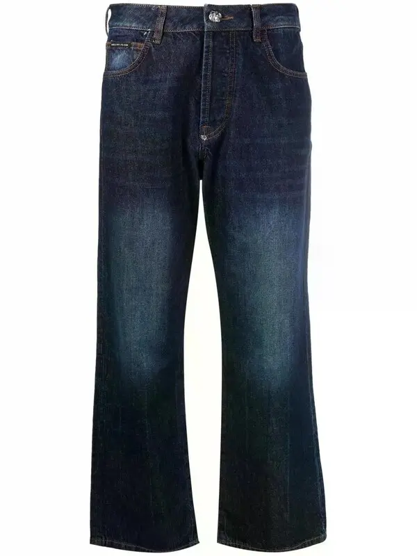 Philipp Plein Iconic Plein Wide-leg Jeans