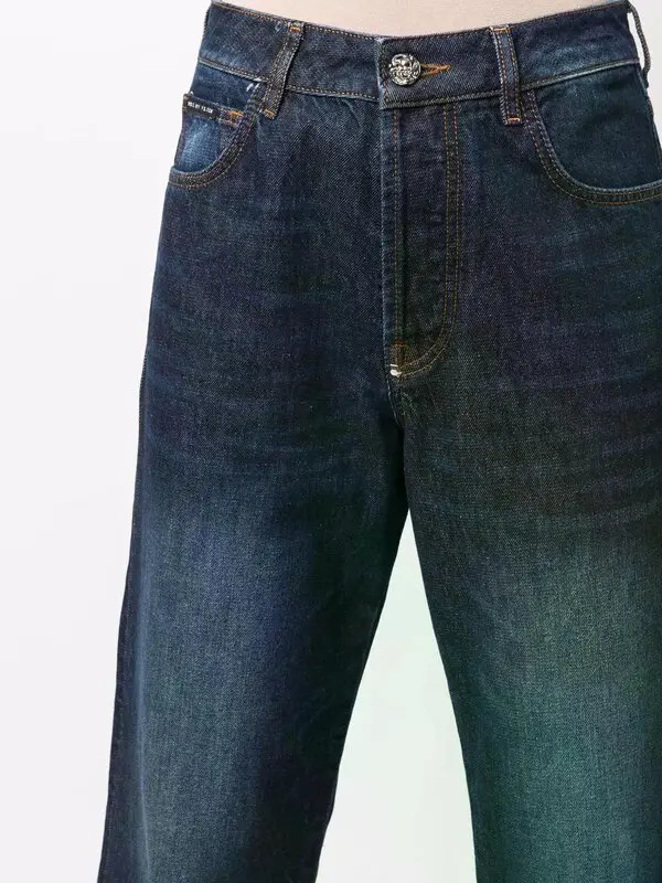 Philipp Plein Iconic Plein Wide-leg Jeans