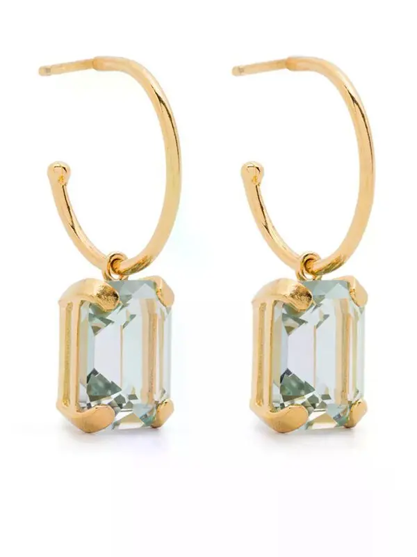 WOUTERS & HENDRIX Amethyst Pendant Earrings - Gold