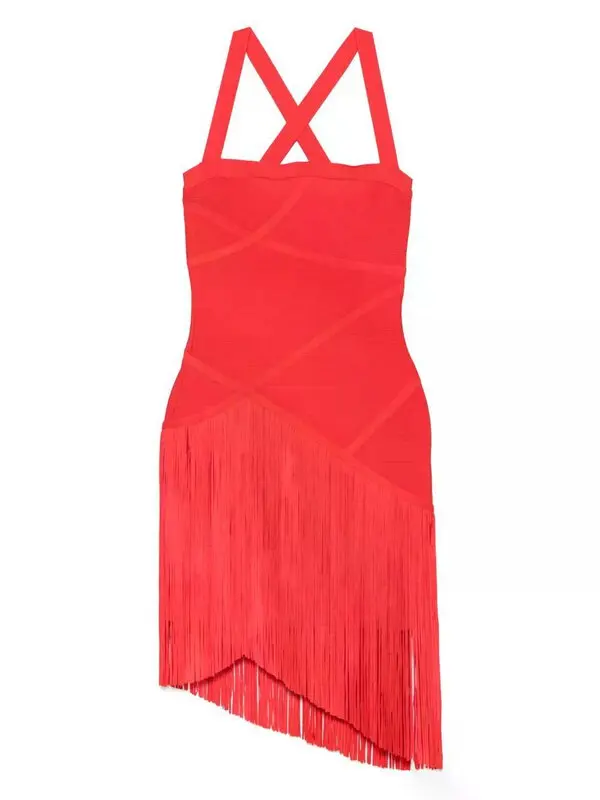 Herve Leger Josephine Mini Dress - Red