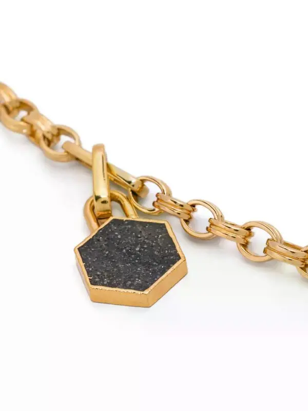 MISSOMA Plated Gemstone And Key Charm Necklace