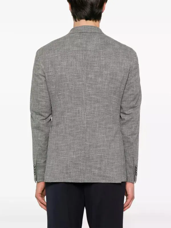 Tagliatore Textured Double-breasted Blazer - Grey