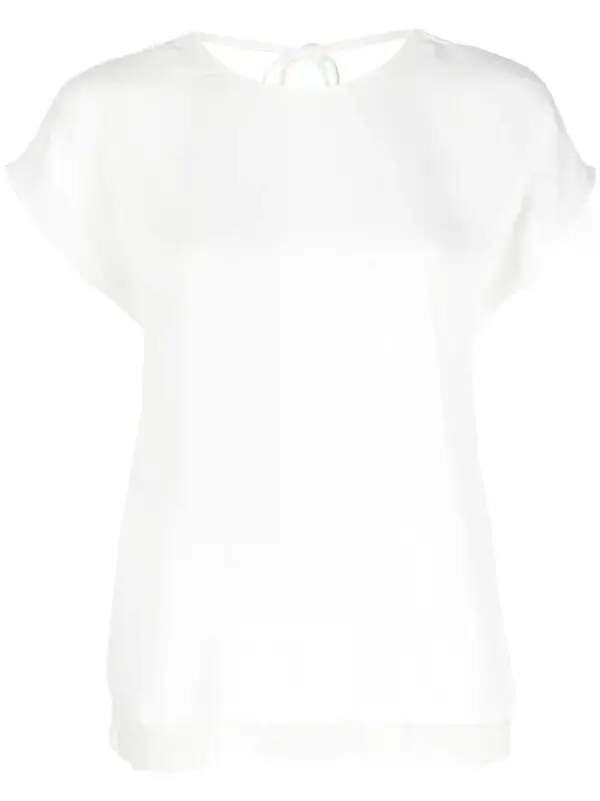 TWINSET V-back Short-sleeved Blouse - White