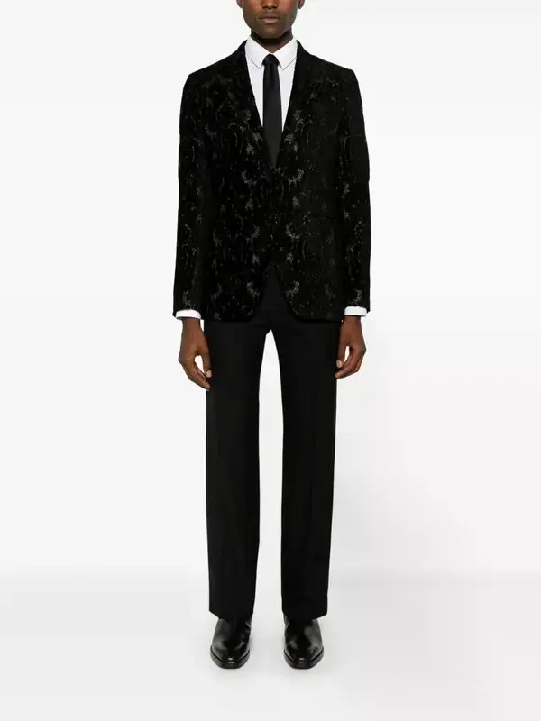 Etro Devoré-effect Single-breasted Blazer