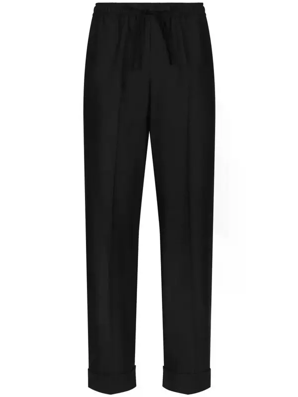 Dolce & Gabbana Contrast-trim Lounge Trousers - Black