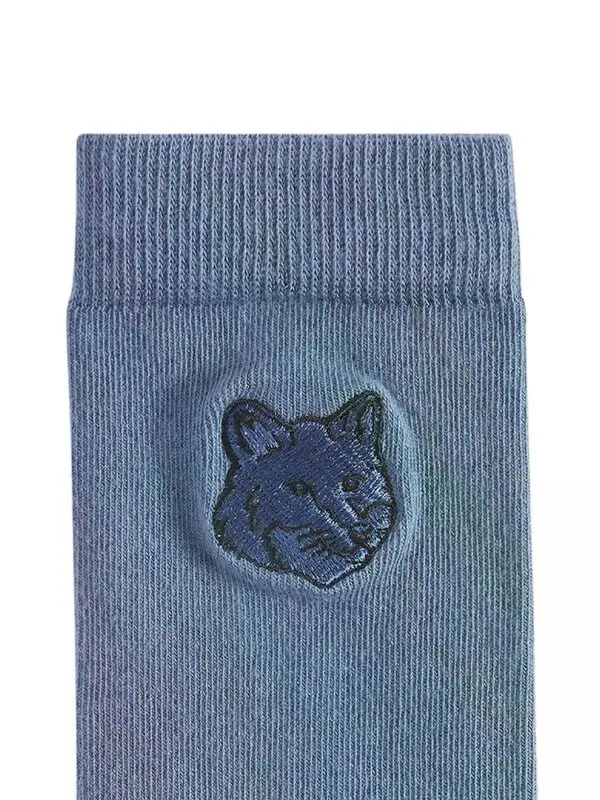 Maison Kitsuné Fox Head Socks - Blue