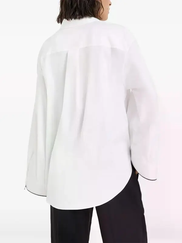 Brunello Cucinelli Contrast-border Poplin Shirt