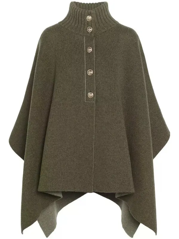 BARRIE Cashmere Blend Cape - Green