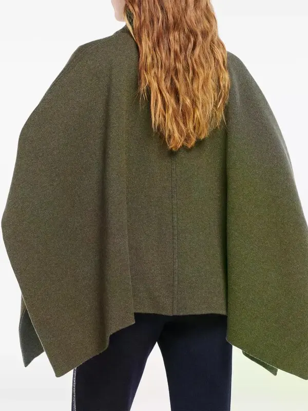 BARRIE Cashmere Blend Cape - Green