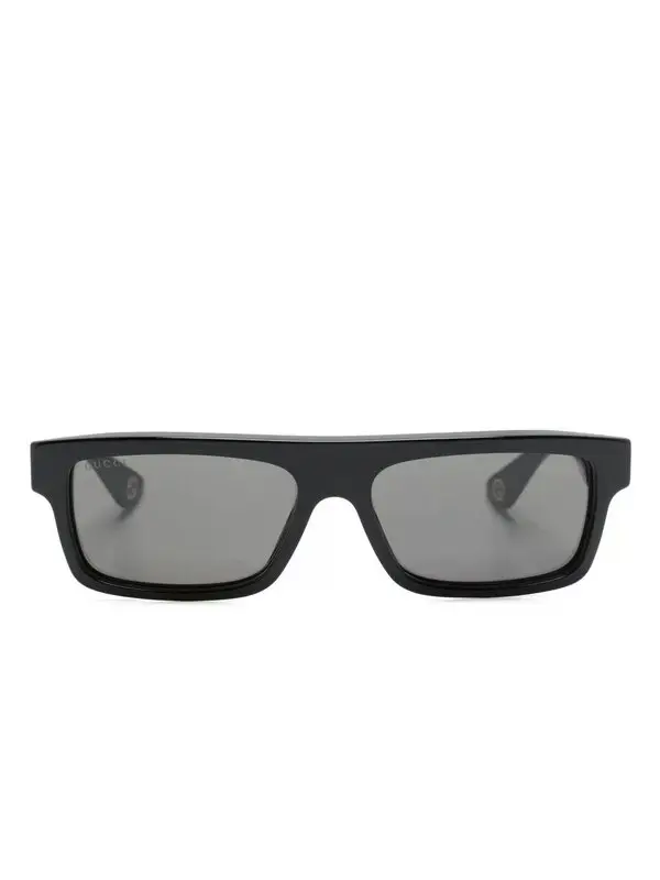 Gucci Rectangle-frame Tinted Sunglasses - Black
