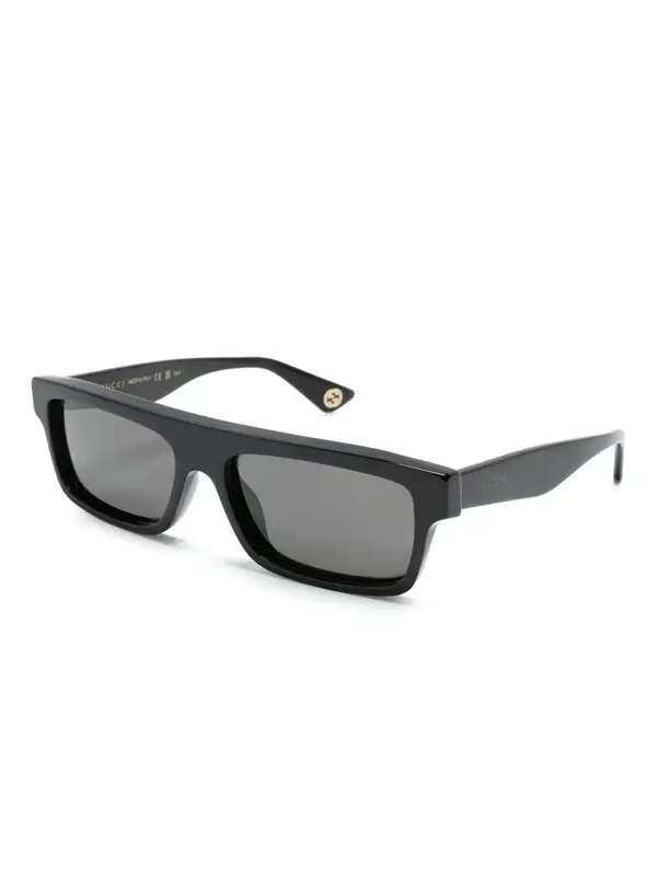 Gucci Rectangle-frame Tinted Sunglasses - Black