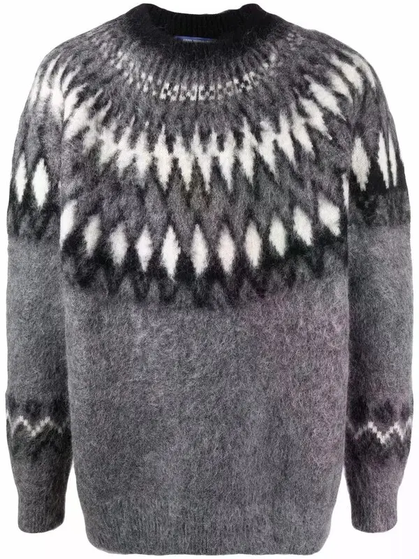 Junya Watanabe Geometric Print Knitted Jumper