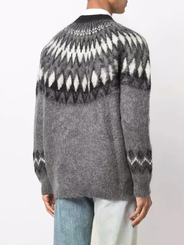 Junya Watanabe Geometric Print Knitted Jumper