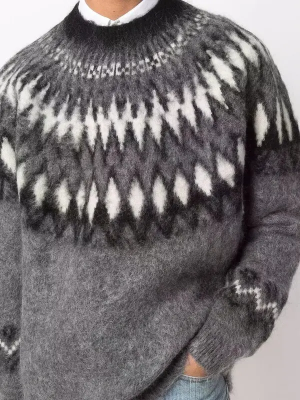 Junya Watanabe Geometric Print Knitted Jumper